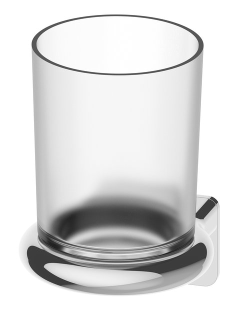 Glashalter | verchromt | Mattglas